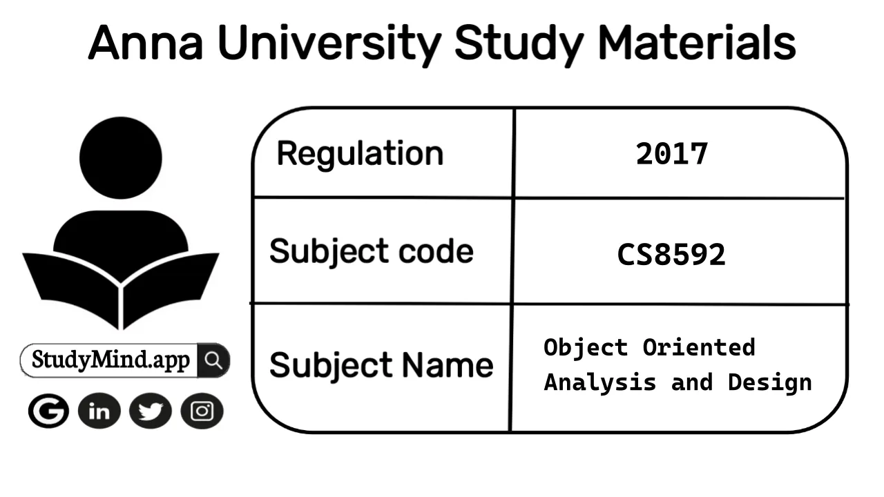 PDF CS8592 Object Oriented Analysis And Design OOAD 2017 Regulation PDF CS8592 Object Oriented Analysis And Design OOAD 2017 Regulation
